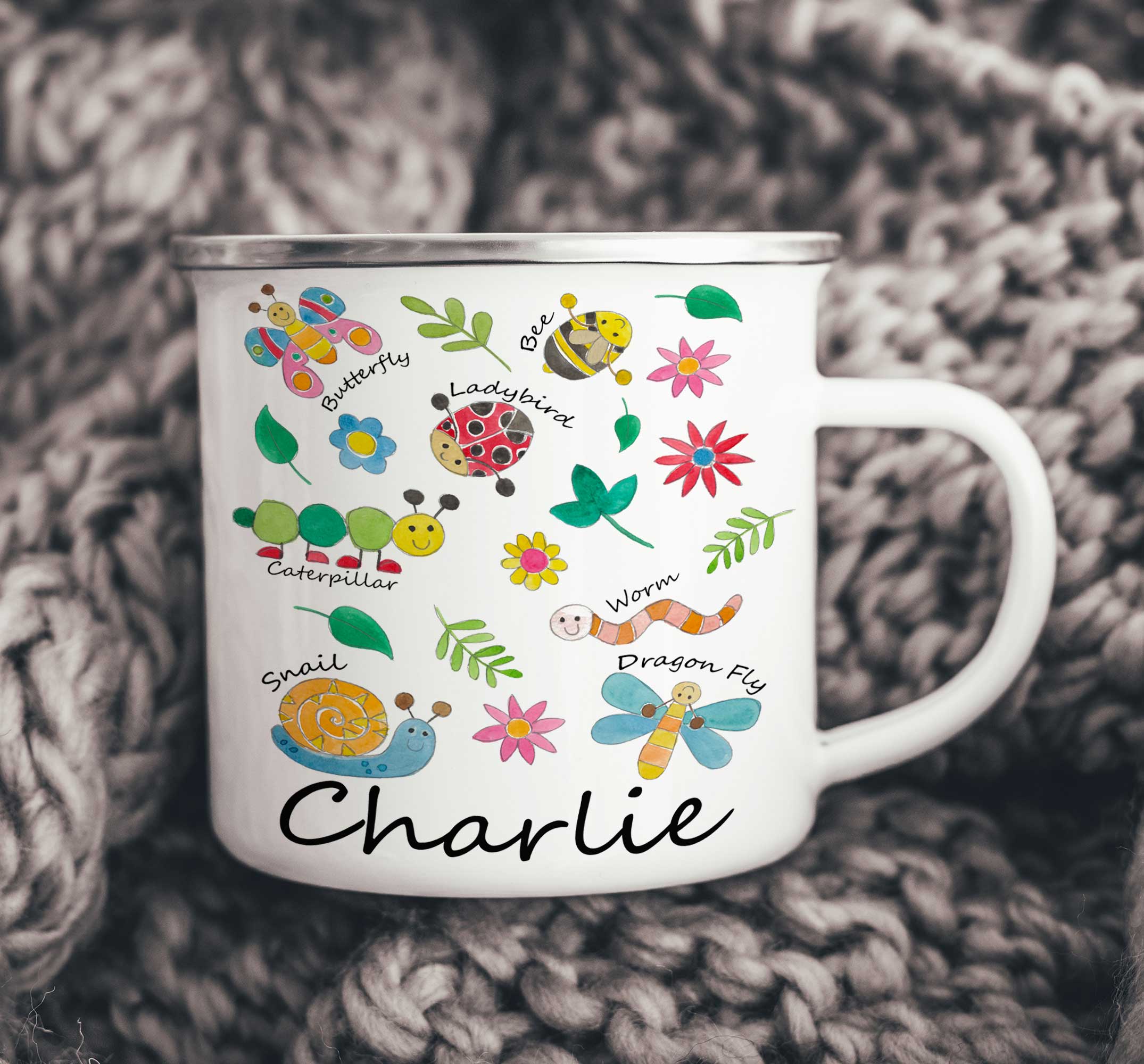 Mini Beasts Mug | Personalised Mugs | Tiger Lily Prints
